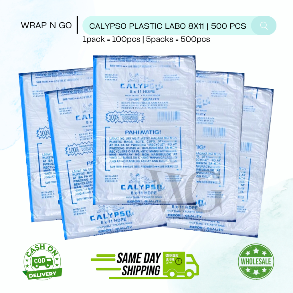 WnG Calypso Plastic Labo Bundle Bag 8x11 & 10x14 inches | Clear Poly ...