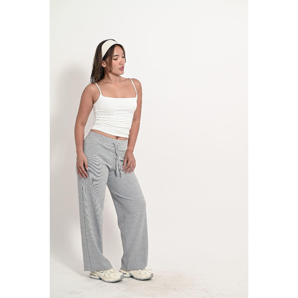 Calliah Marie Makapal Ribbed Fabric HIgh waist straight cut drawstring ...