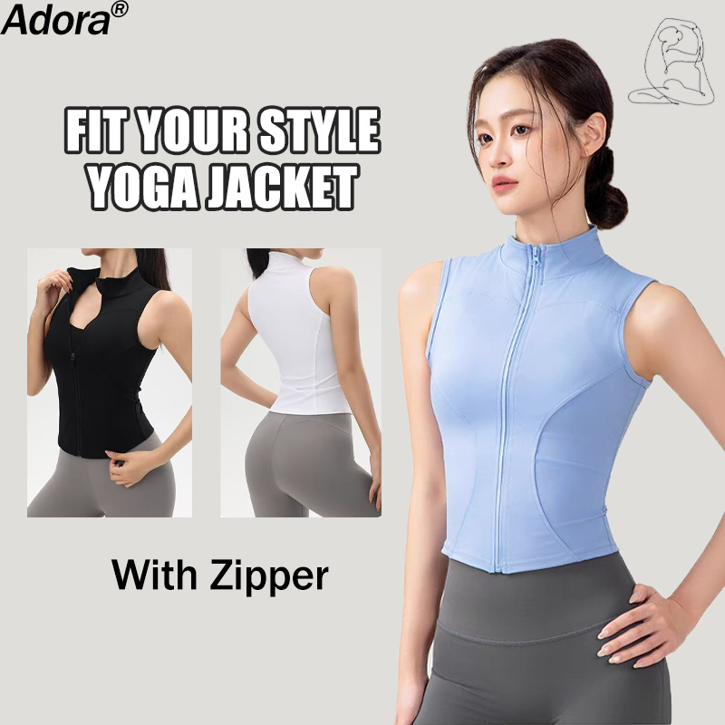 Yoga Jacket Sleeveless Sports Jacket Yoga Vest For Woman Workout ...