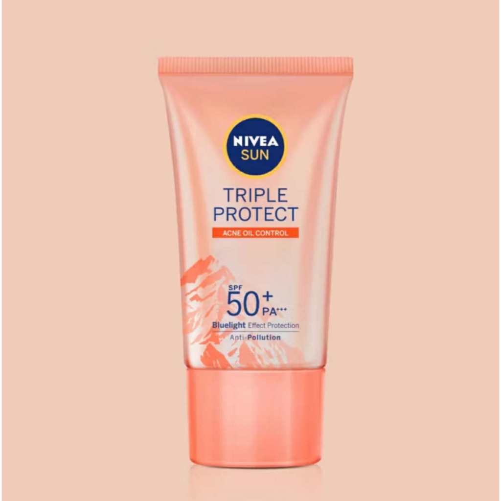 NIVEA Sun Triple Protect Acne Oil Control Himalayan Salt SPF50+ 40ml ...