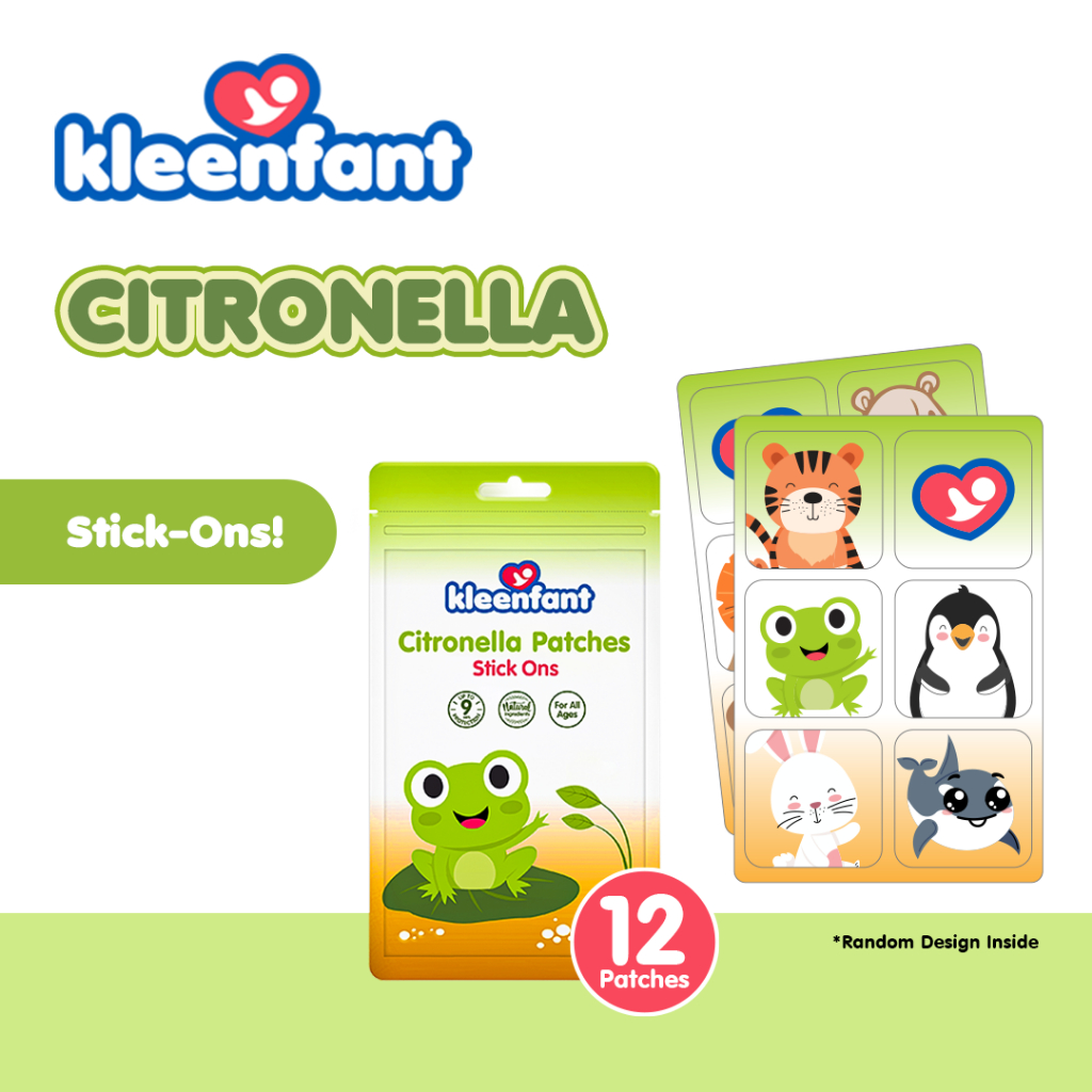 Kleenfant Citronella Stick-On Patches Non-Sticky, Hypoallergenic ...