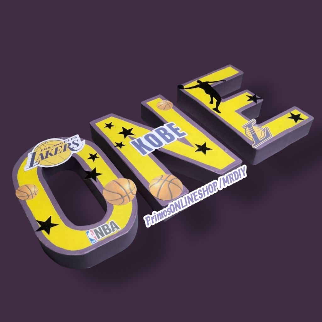 Lakers theme 12 inches Letter standee | Shopee Philippines