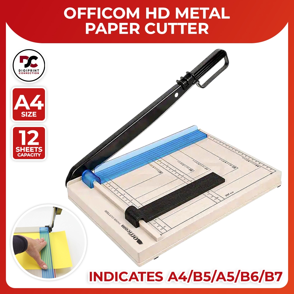 Paper Cutter HD A4 Size “12x10” Officom Office Supplies with Adjuster ...