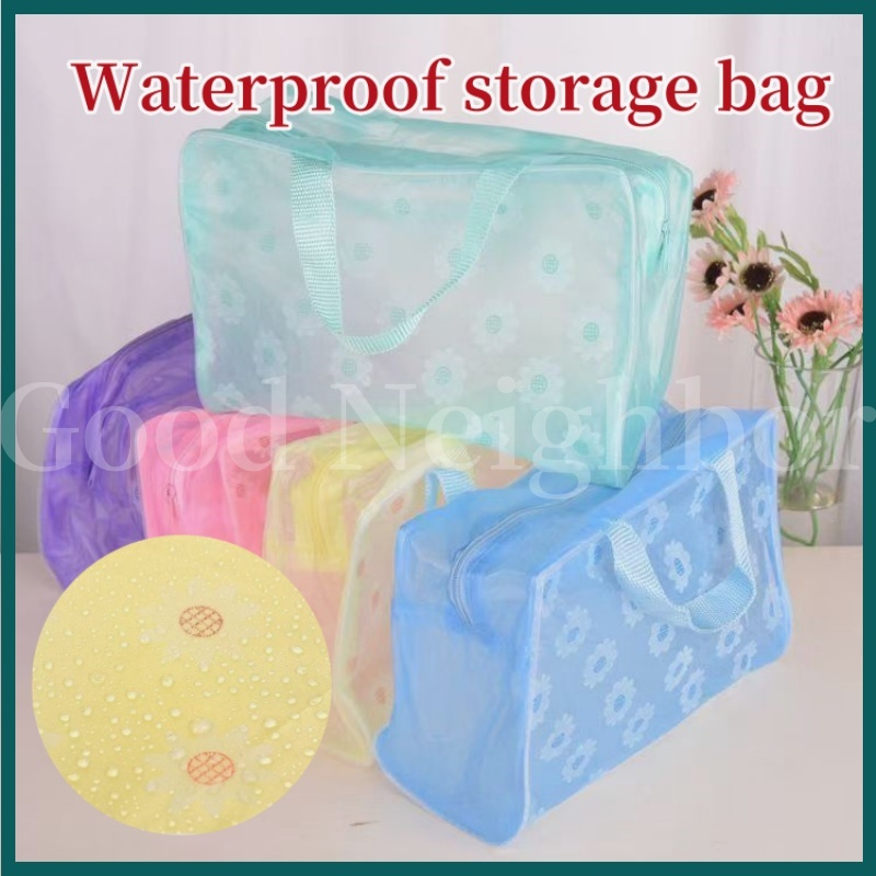Transparent Daily Necessities Storage Bag Printed Pattern Travel ...