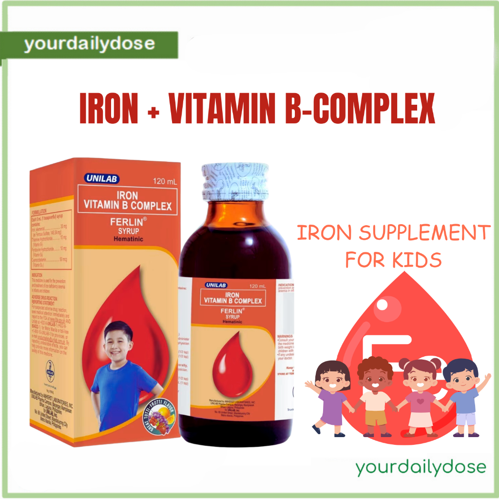 On hand Ferlin (Iron + Vitamin B-Complex) Drop (15ML) / Syrup (120ML ...