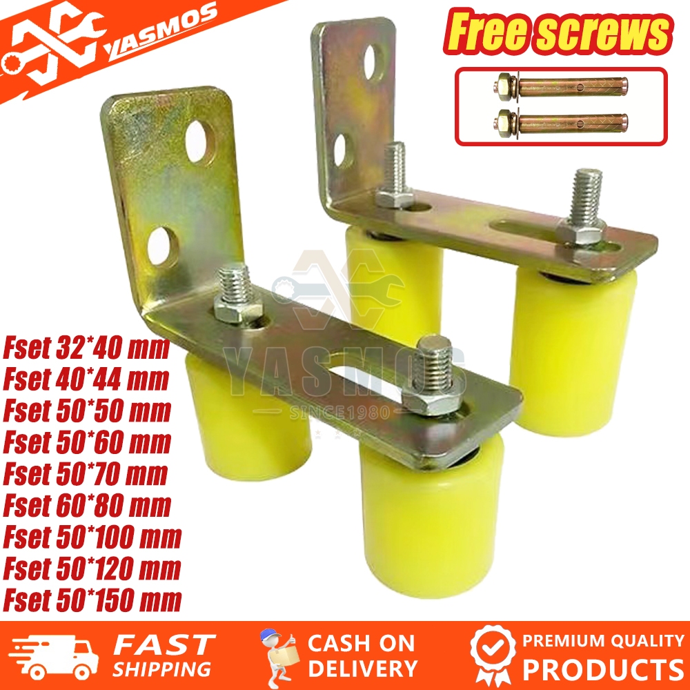 1 Set Sliding gate top guide nylon rollers with L bracket set upper ...