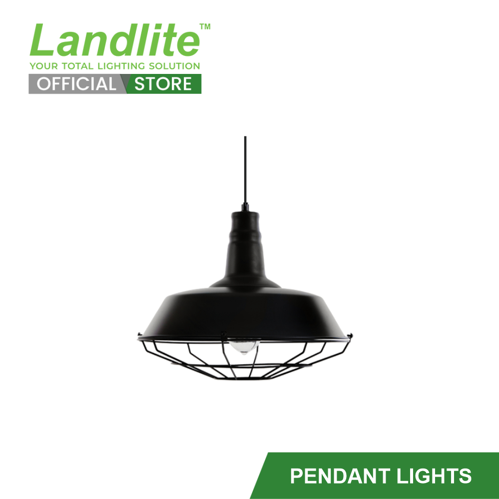 Landlite Pendant Light (LLPRT-005-E27 360MM Black) | Shopee Philippines