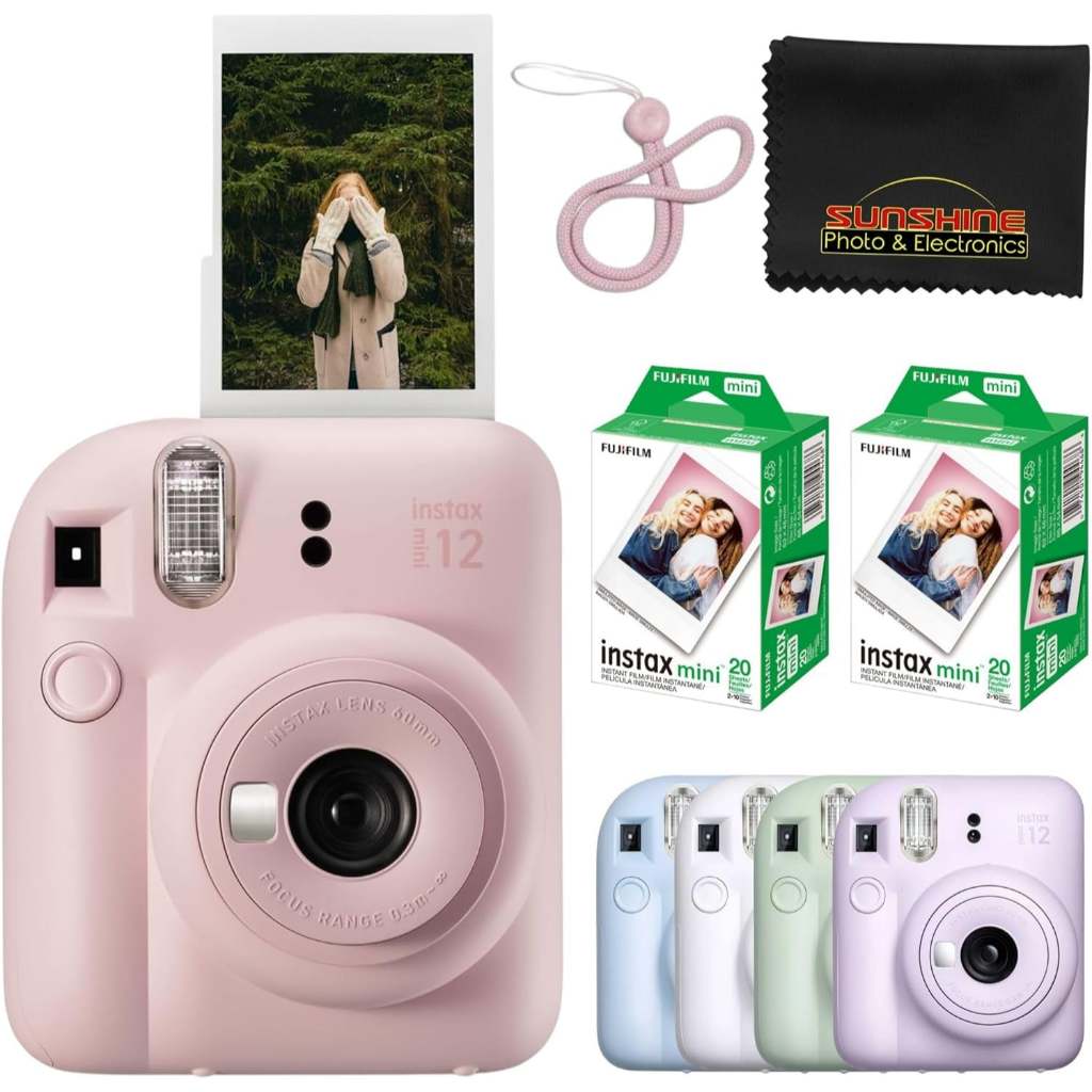FUJIFILM INSTAX Mini12 Instant Film Camera Bundle Includes Film ...