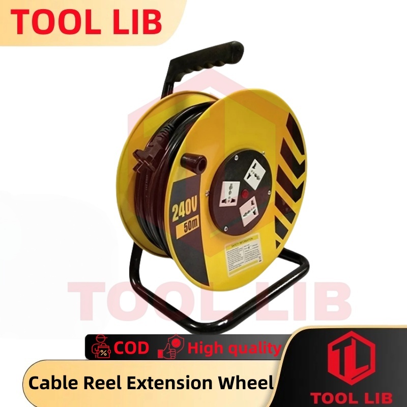 Cable Reel Extension Wheel Outlet AWG Heavy Duty IndustrialUniversal ...