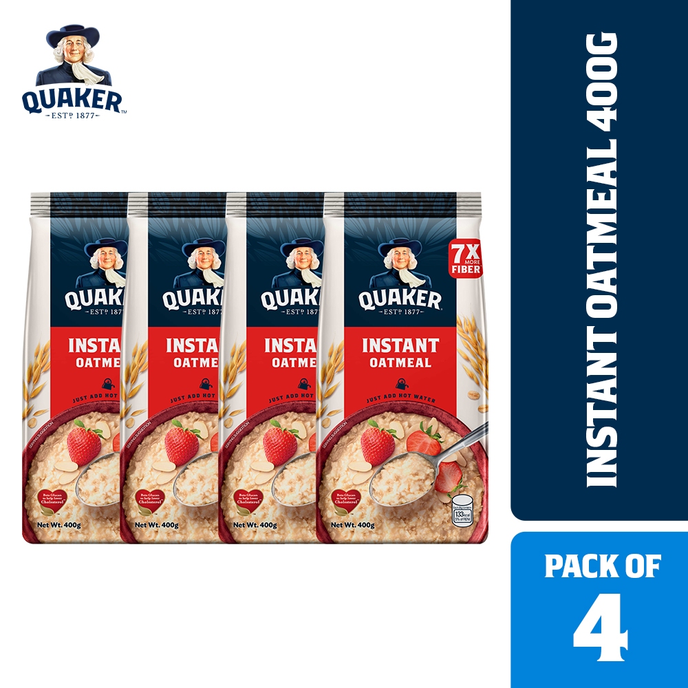 Quaker Instant Oatmeal 400g - Pack of 4 | Shopee Philippines