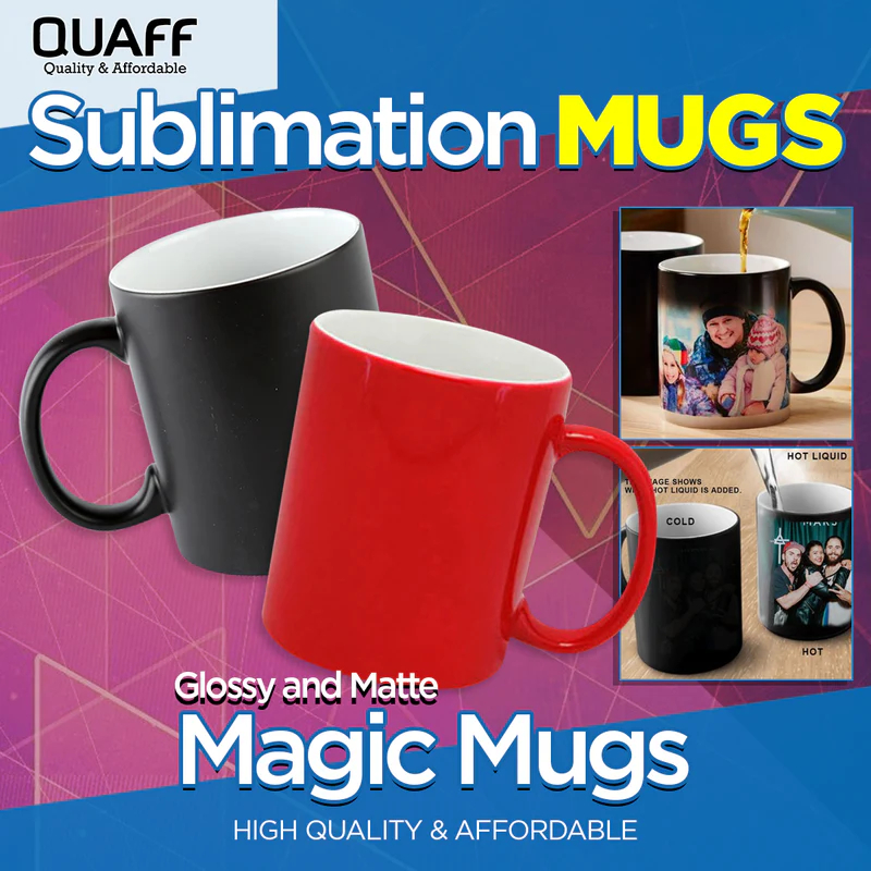 QUAFF MAGIC MUG 11OZ (RED,BLACK,BLUE)[36PCS/BOX] | Shopee Philippines