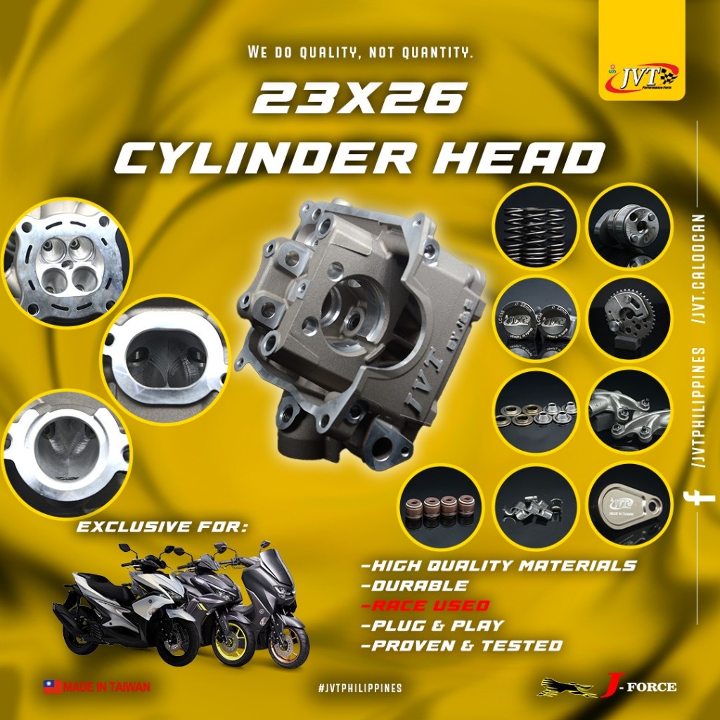 JVT CYLINDER HEAD 23/26MM AEROX V1&V2/NMAX V2 | Shopee Philippines