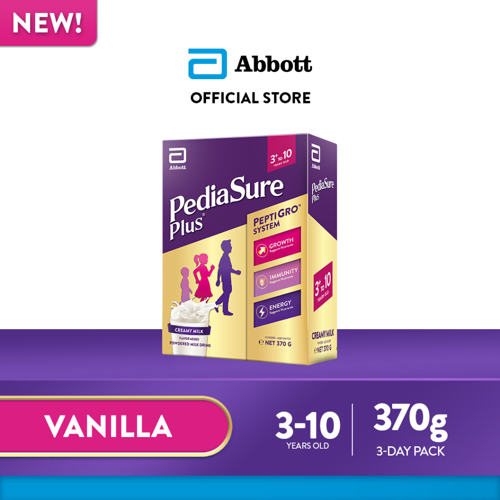 Pediasure Vanilla 370g for Kids 1-3 Years Old Milk Supplement Powder | Shopee Philippines