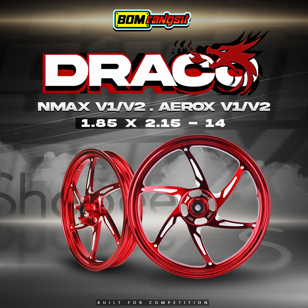 Bom Rangsit BomX Draco Cnc Mags14s 6 SPOKES Motor Accesory | Shopee ...