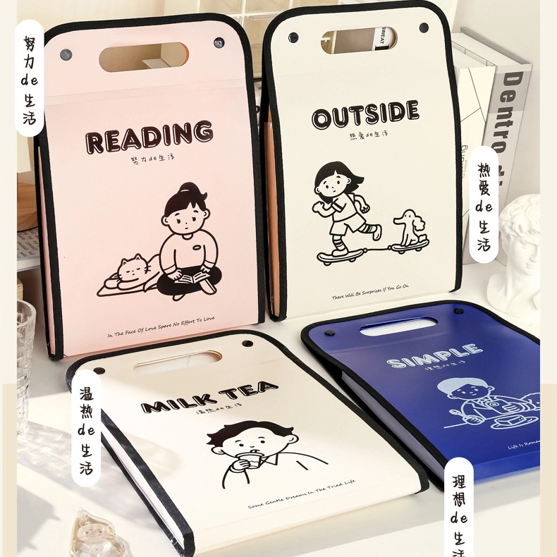 13 Pockets cartoon File Organizer Portable Folder Expanding File 13 ...