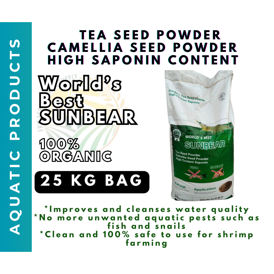 SunBear Tea Seed Powder - 25KG bag (with Camellia Seed - High Saponin ...