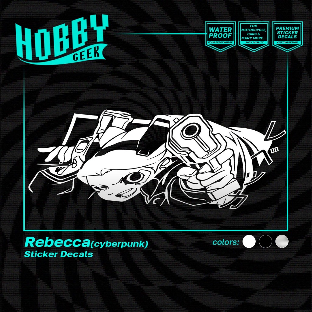 Rebecca Cyberpunk Anime Waterproof Decal Sticker (For Moto&Car,Tumbler ...
