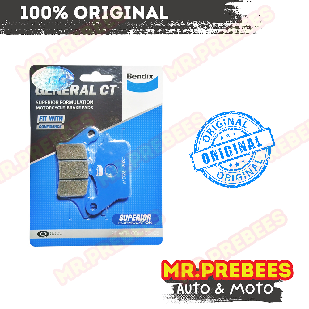 BENDIX MD26 Brake Pads for Wave100R, XRM Fi (New) / Trinity, RS 125 fi ...
