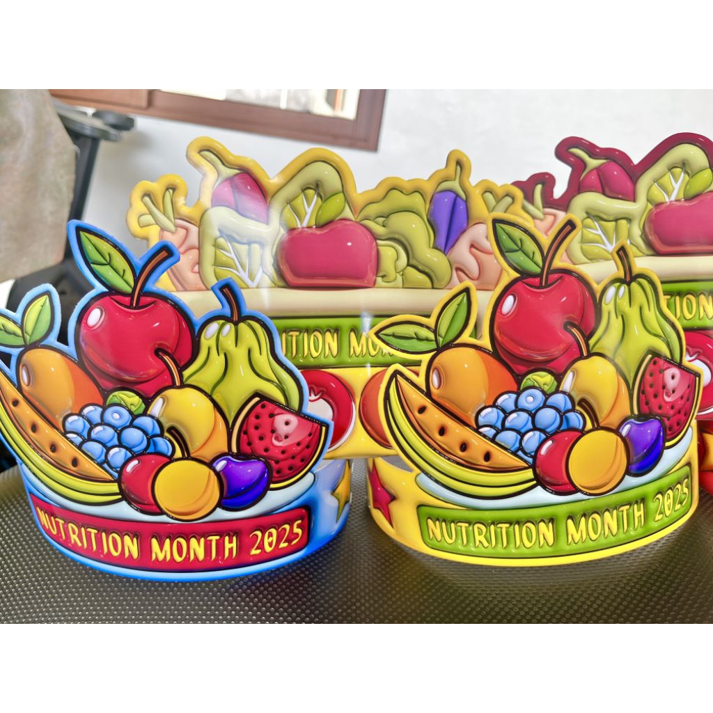 Nutrition month hat/nutrition month 2025 Head dress / healthy foods Cap 3D style | Shopee ...