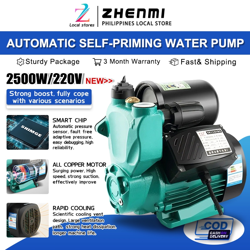 Automatic Booster Pump Jet Pump 2500W Self-Priming Jetmatic Water Pump ...