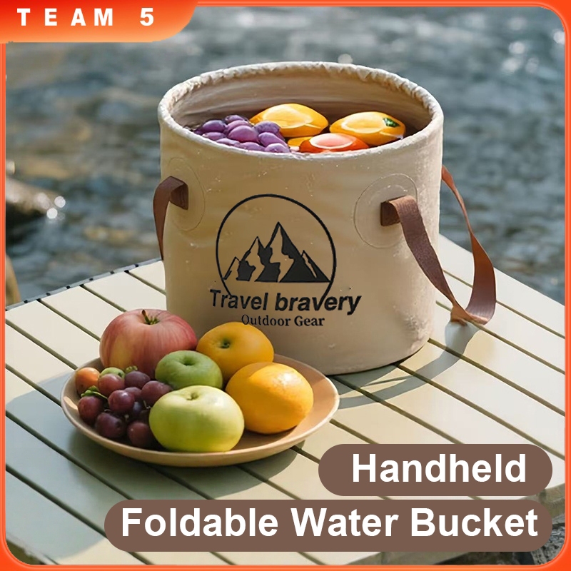 TEAM 5 10/20L Portable Outdoor Water Bucket Collapsible Leakproof ...