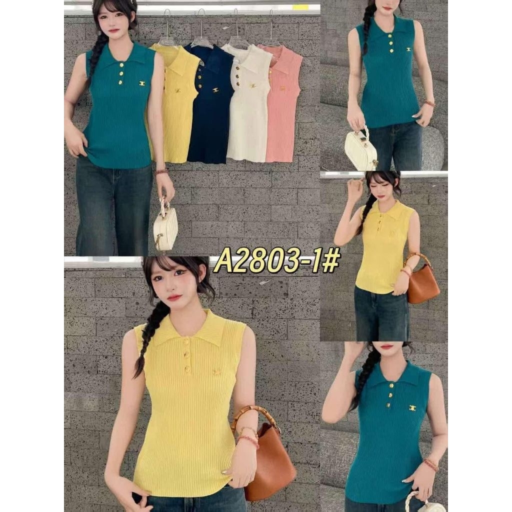 Sleeveless knitted top | Shopee Philippines