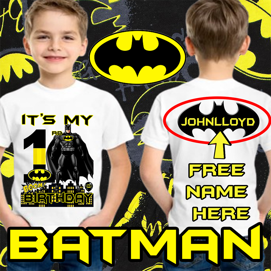 Batman Birthday T-shirt for Kids and Adult FREE NAME | Shopee Philippines