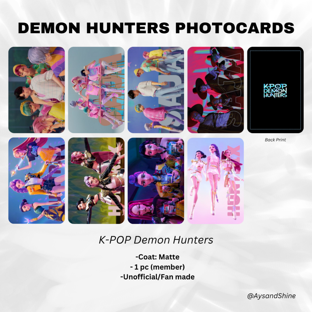 K-POP Demon Hunters Saja Boys and Huntrix Photocards | Shopee Philippines