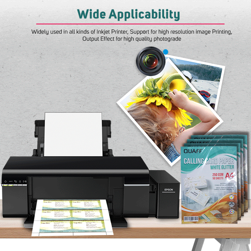 A4 Size Quaff Calling Card Paper Glitter Double Sided Glittered ...