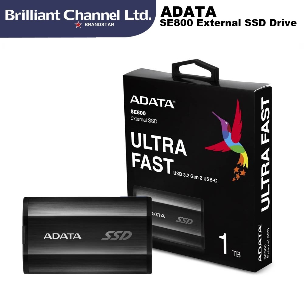 ADATA SE800 External Solid State Drive USB 3.2 Gen 2 Type-C 512GB / 1TB External SSD Driver Type ...