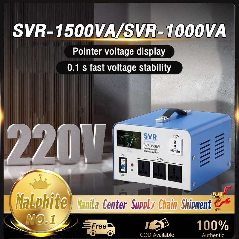 SVR-1500va/1000va Automatic Voltage Regulator Servo Type 500va Avr For Refrigerator With Power ...