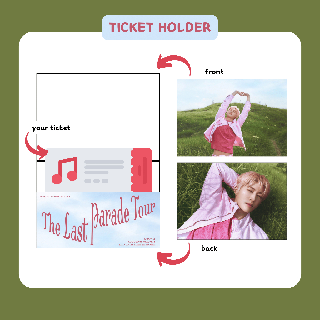 2025 B.I Tour in Asia "The Last Parade Tour" Concert Ticket Holder ...