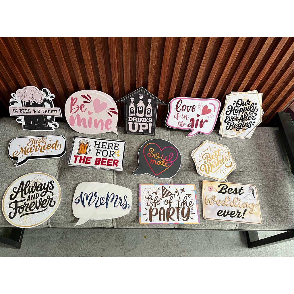 Per Piece Sintraboard Photobooth Props for Wedding Events | Shopee ...