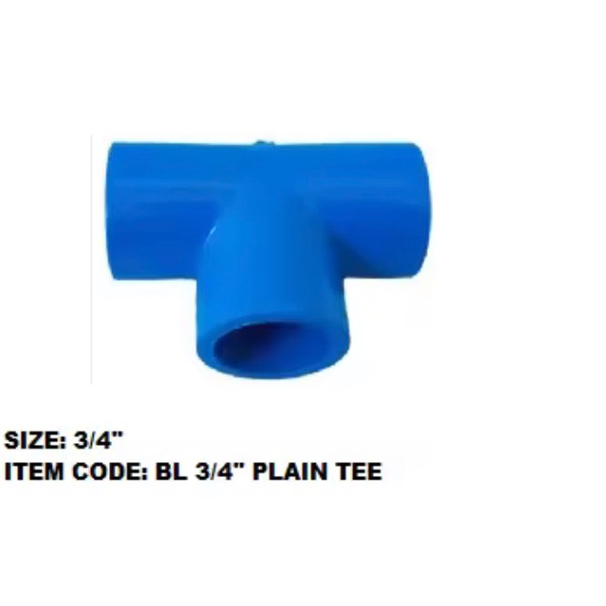 PVC Blue Fittings Tee 1/2 , 3/4 , 1 | Shopee Philippines
