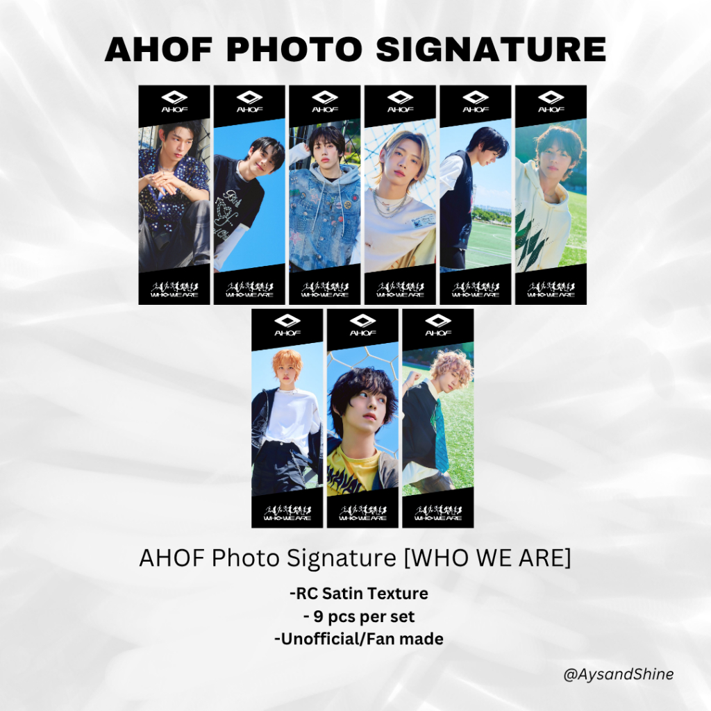 AHOF Photo Signature (Steven, Jeongwoo, Woongki, Shuaibo, Han, JL ...