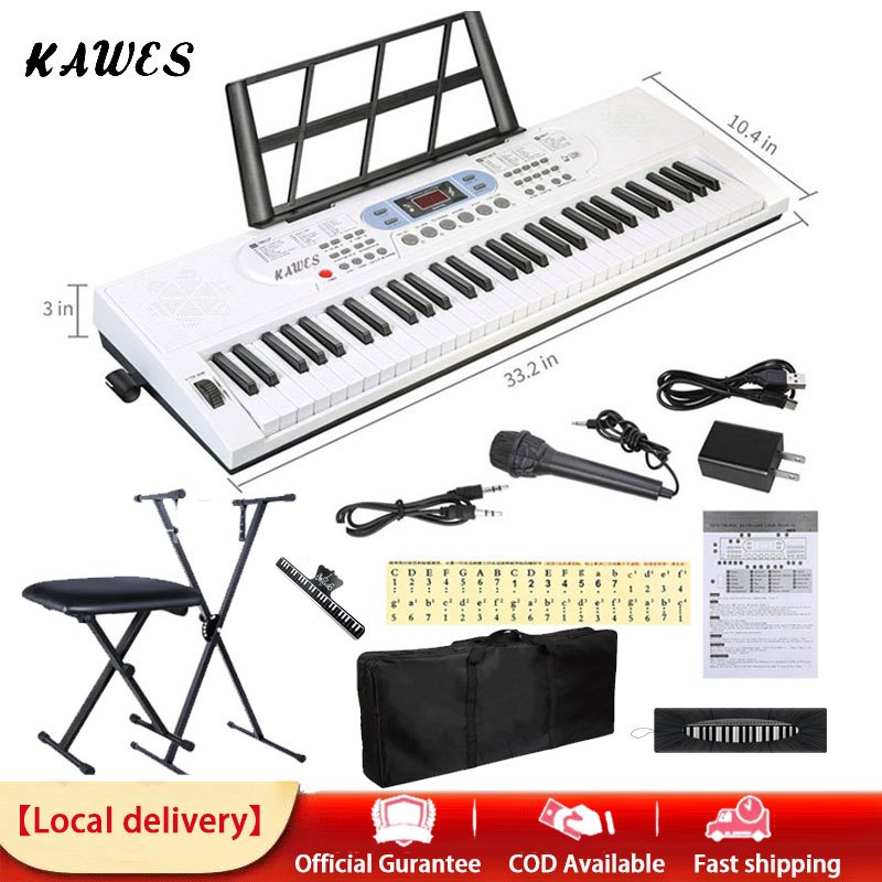 KAWES Electric 61 Keys Keyboard Piano Musical Digital Piano Keyboards ...