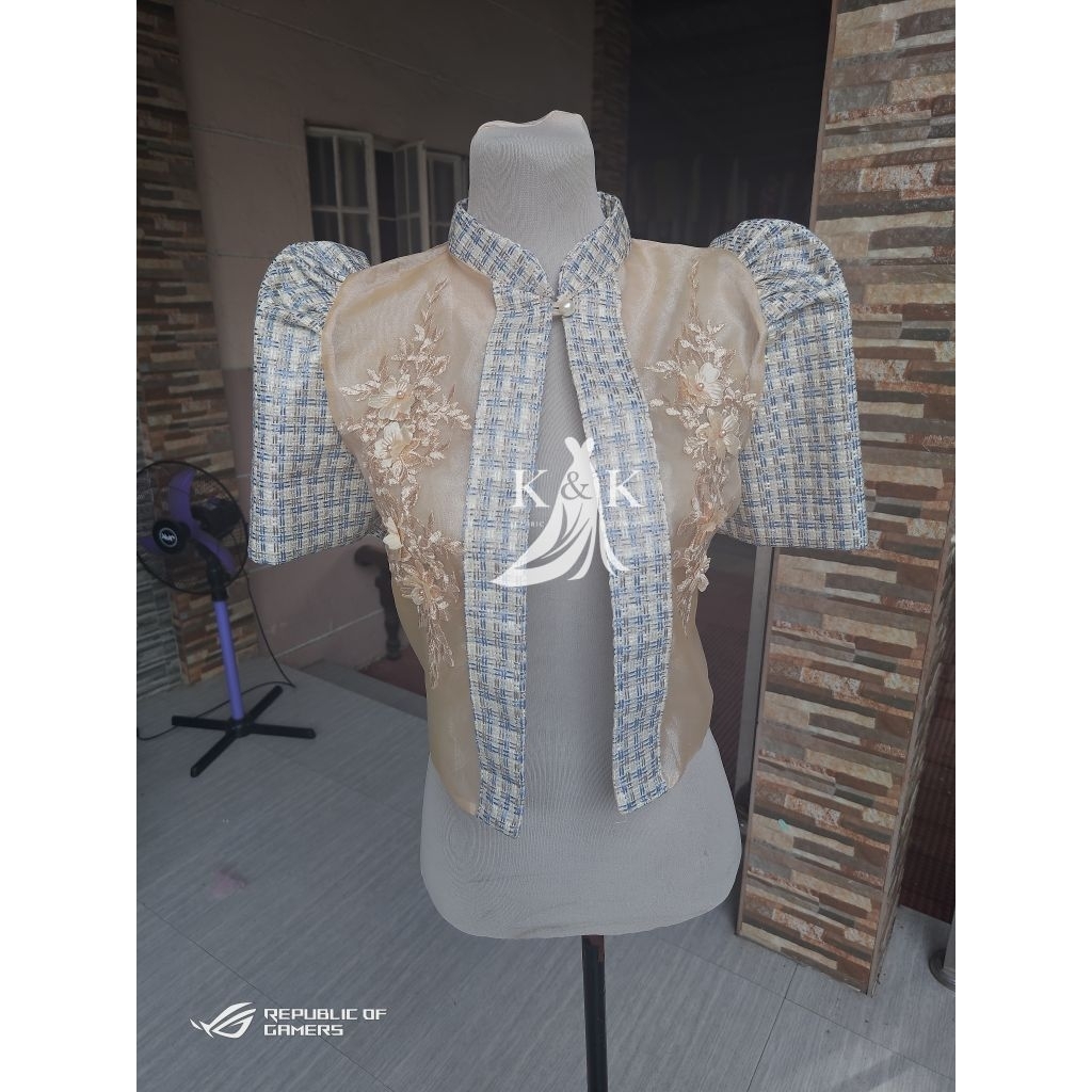 Modern Filipiniana Banig with lace | Shopee Philippines