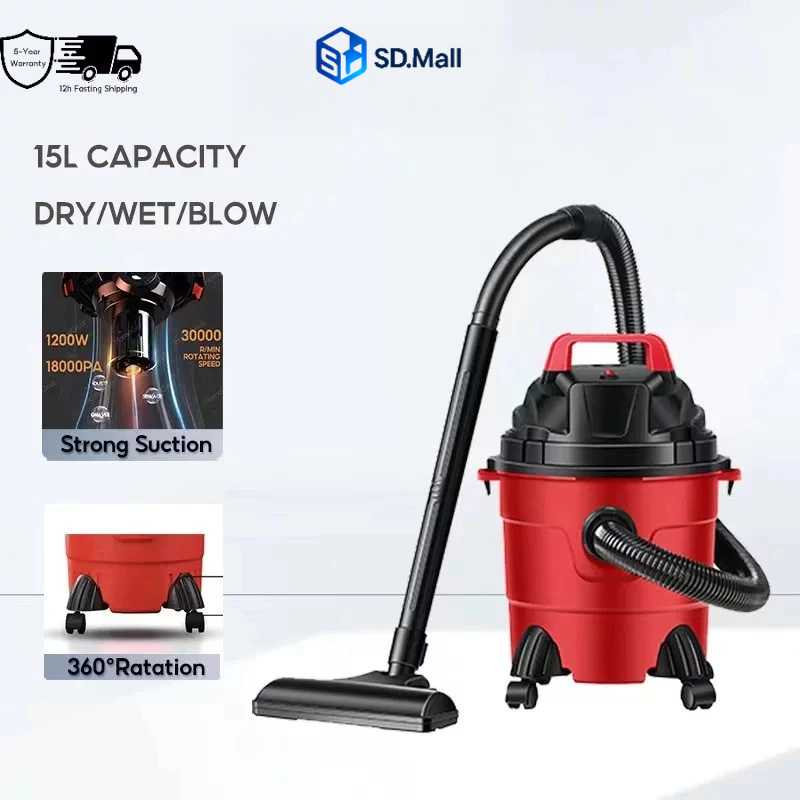 28000Pa Vacuum Cleaner for home/Car/Bed 3IN1 Wet/Dry/Blow ABS Plastic 304 Stainless 18L/15L ...