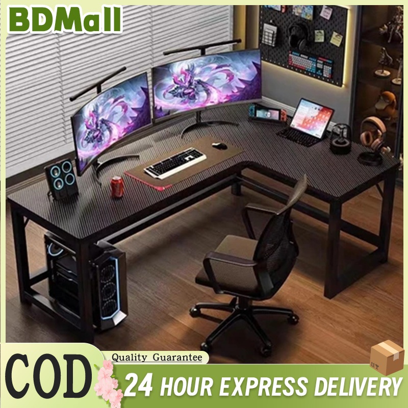 120/140cm Modern Gaming Table L-Shape Desk Corner Computer Desk L ...