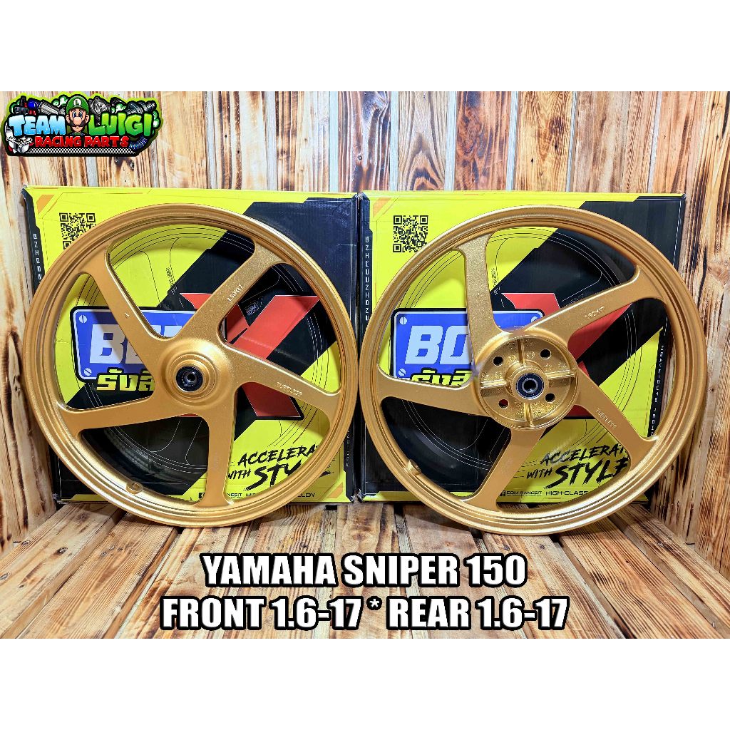 BOM X ORION CNC MAGS 17s 5 SPOKES YAMAHA SNIPER 150 (MADE IN THAILAND ...