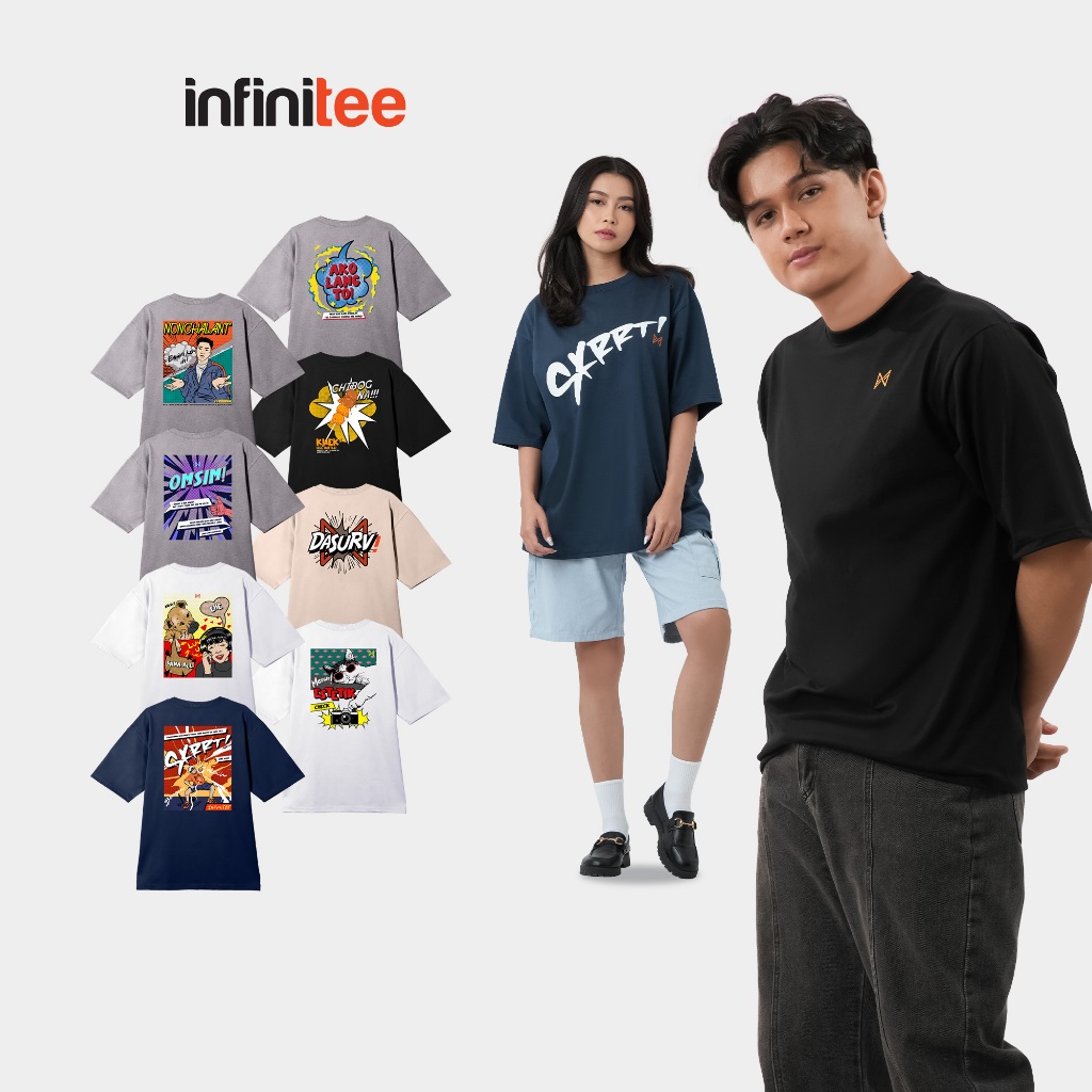 Infinitee Classic Comic Art Oversized T Shirt For Men Women Casual ...