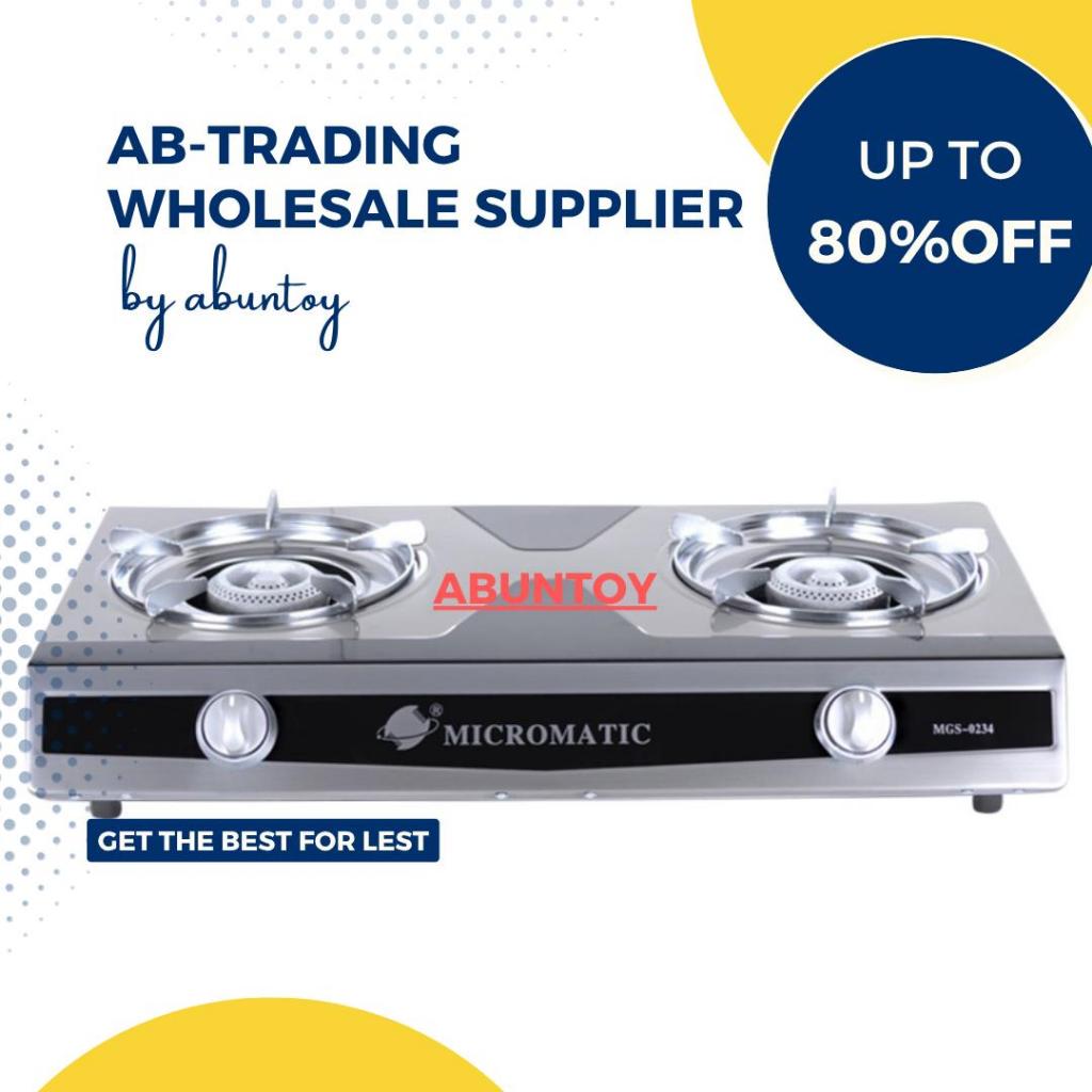 micromatic gas stove double burner MGS-0234 Stainless Steel Gas Stove ...