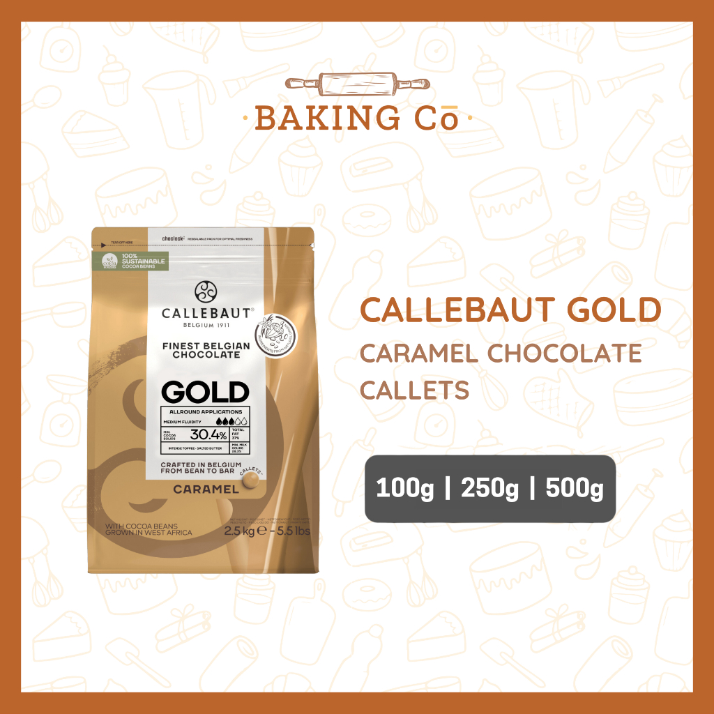 Callebaut Gold Caramel Chocolate Couverture Callets - 100g | 250g ...