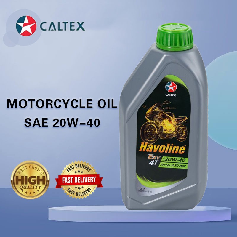 100% Caltex Havoline Original Imported Motorcycle Oil EZY 20W-40 1 ...