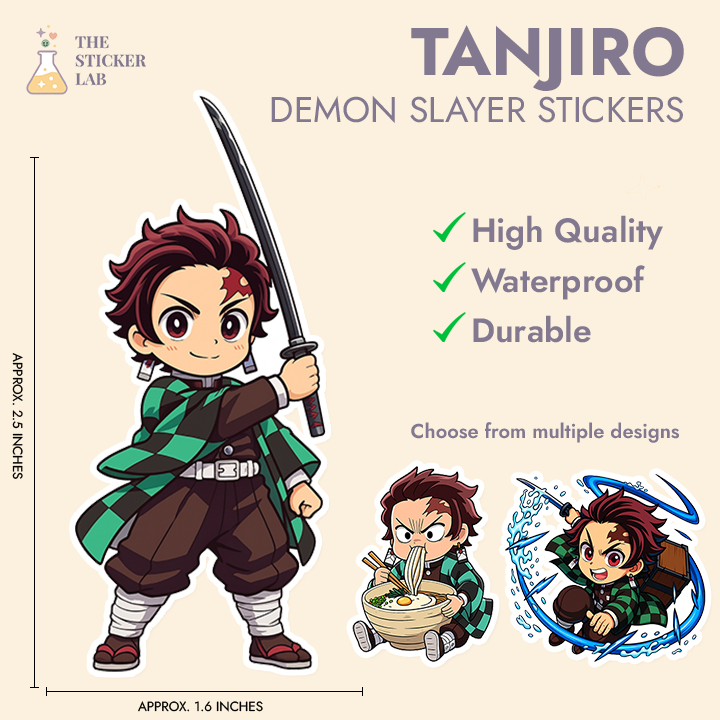 The Sticker Lab - Demon Slayer Stickers - TANJIRO (High Quality ...