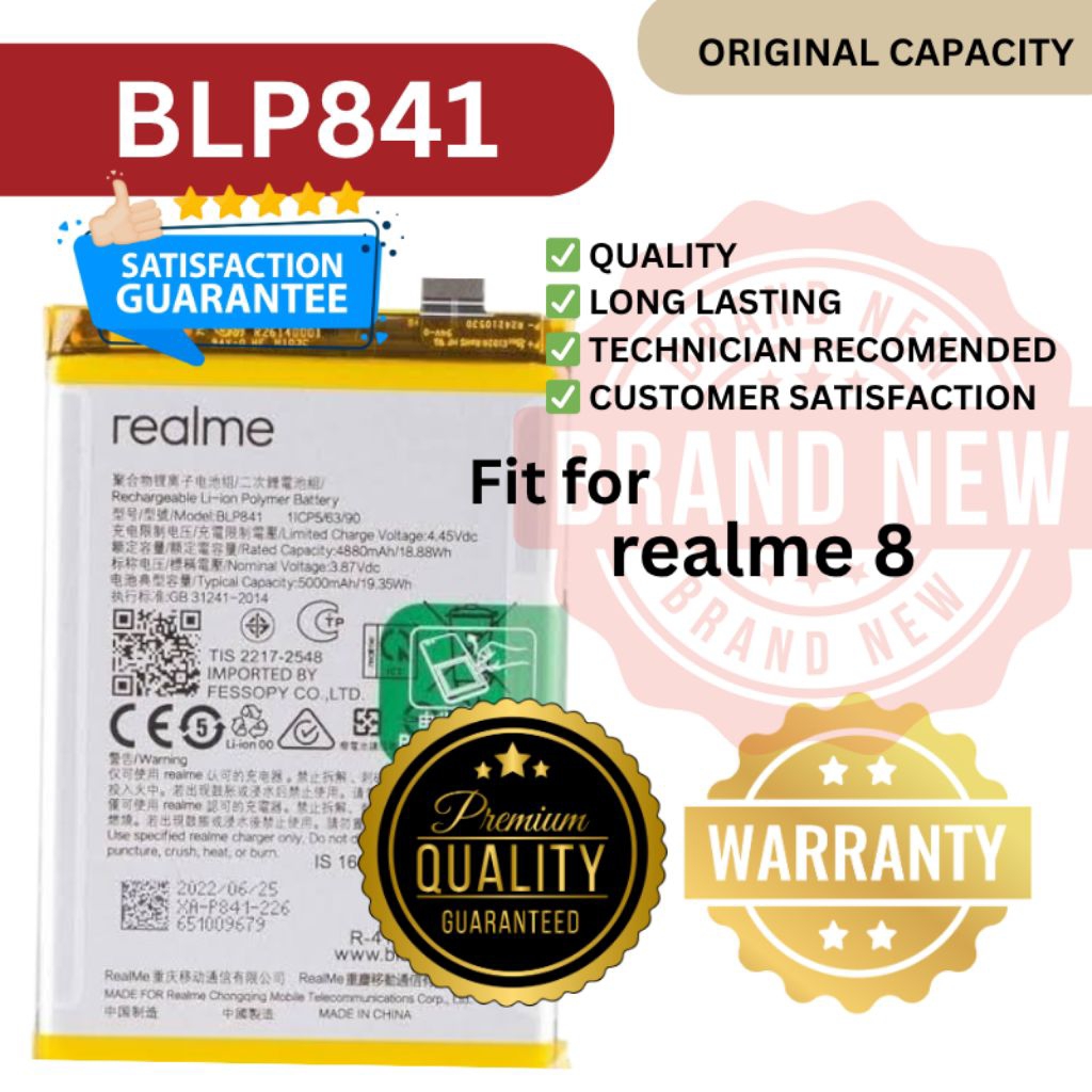 realme 8 battery / blp841 | Shopee Philippines