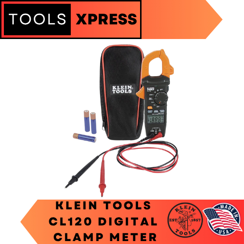 Klein Tools CL120 Digital Clamp Meter, Auto-Ranging 400 Amp AC, AC/DC ...