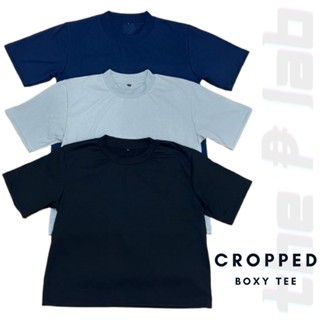 Pro Club Inspired BOXY CROPPED Plain Crew Neck Shirt Basic Tee T-Shirt ...
