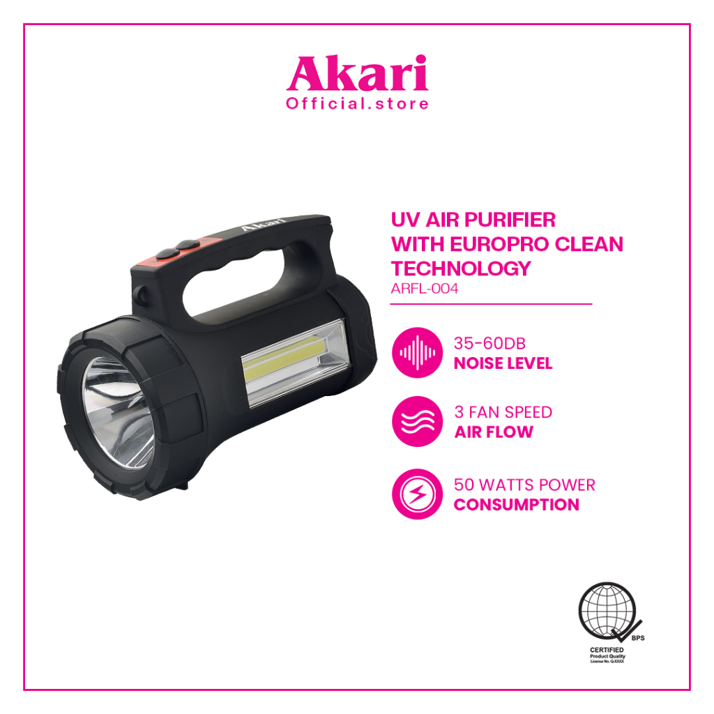 Akari Rechargeable Solar Searchlight (ARFL-004) | Shopee Philippines