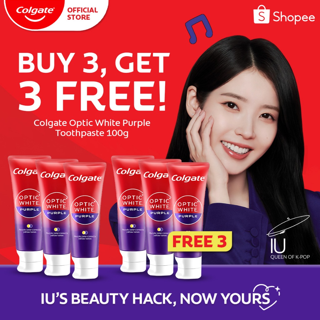 Colgate Optic White Whitening Toothpaste Purple, 100g Pack of 6 ...